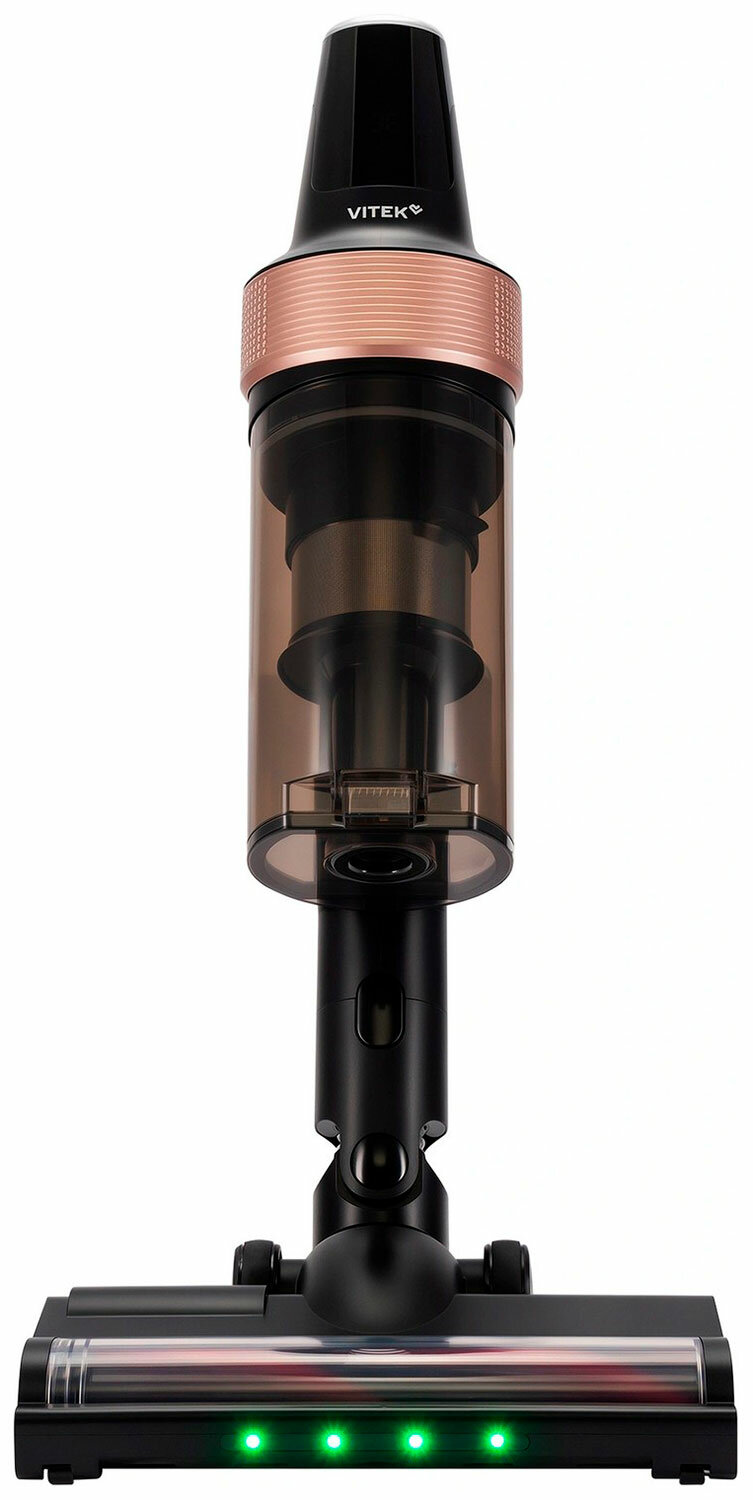 Пылесос вертикальный Vitek VT-CLS01AQUA, 450Вт, черный/медный