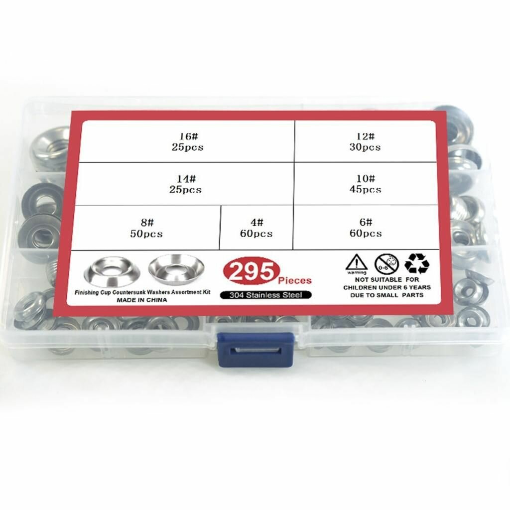 160/295 шт. Конические декоративные шайбы с резьбовым винтом с потайной головкой