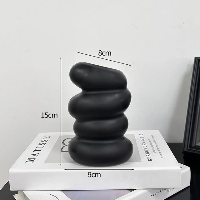 Ваза, напечатанная на 3D-принтере, современный пластиковый цветочный горшок, белая ваза для украшения дома, гостиной, офиса и рабочего стола.