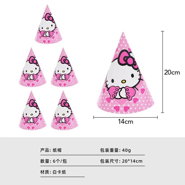 Милый набор воздушных шаров с мультяшной Hello Kitty, украшения для дня рождения с кошкой, украшения для детской вечеринки, бумажные стаканчики, приглашения, скатерти, подарки для девочек.