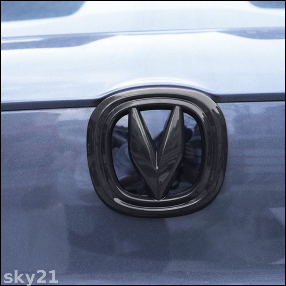 Эмблема черная конверсия Changan CS75 PLUS(2022-2024), Эмблема передней центральной решетки + задняя эмблема ,2 шт