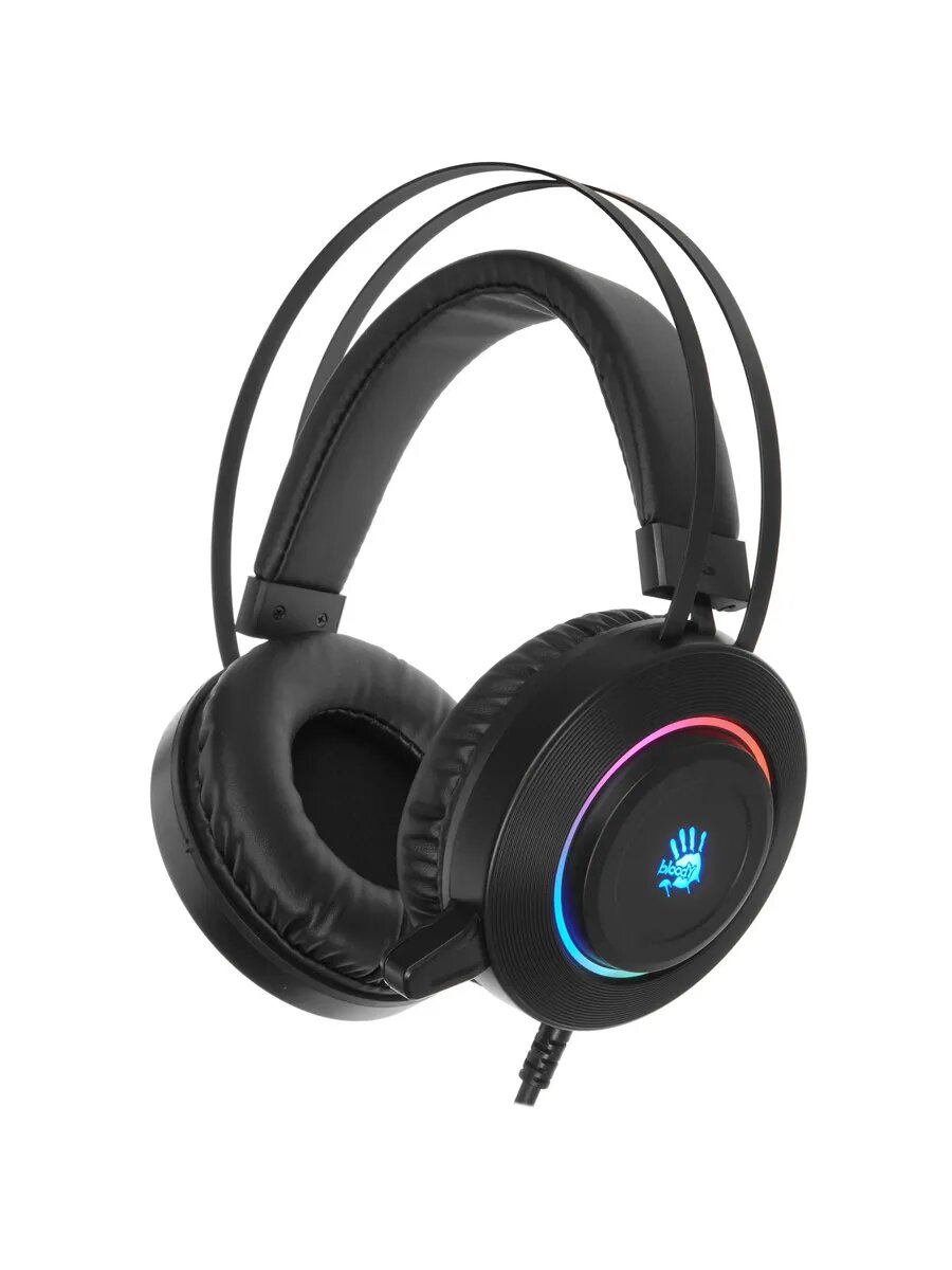 Наушники с микрофоном Bloody G521 черный 2.3м мониторные