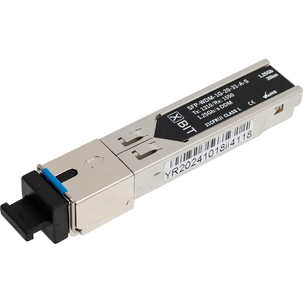 Модуль XBIT SFP 1G WDM SC (11dB) 1310нм 20км S1GW2031-55S