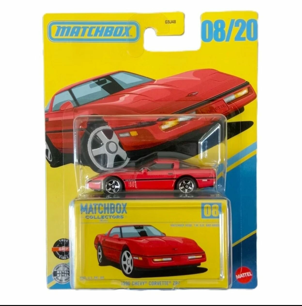 Машинка Matchbox MODEL 1:64 1990 CHEVY CORVETTE ZR1 RED Die-cast Alloy Model Collection Toy Children Gifts
