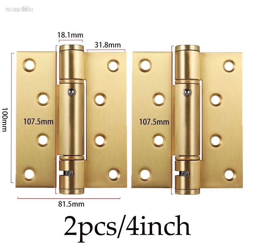Невидимая дверная петля Vanzlife Gold 2PCS 4inch