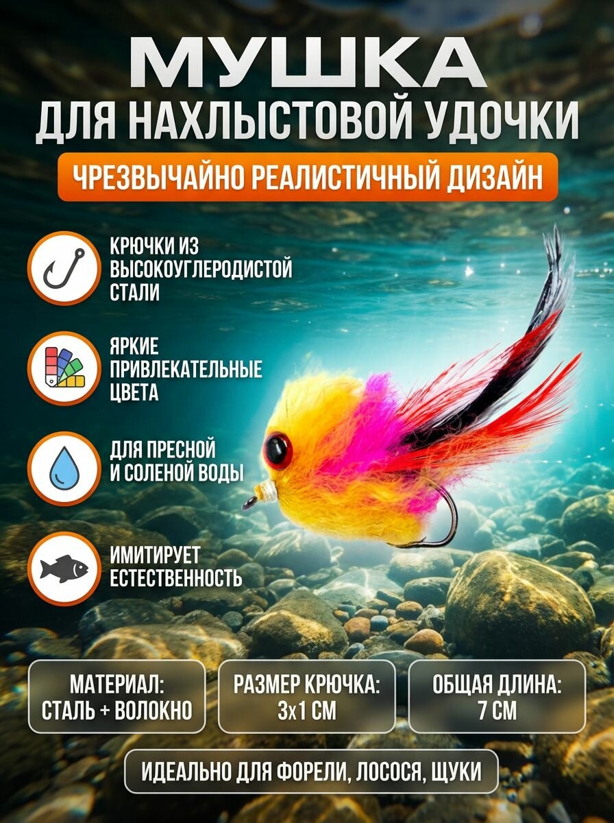 Стример для рыбалки на хищника 7 см; 0,7 гр.