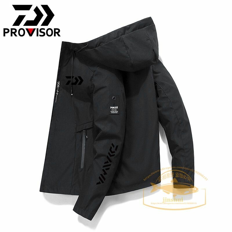 Мужская походная куртка daiwa, для отдыха, рыбалки, 2024/рыболовная куртка с капюшоном
