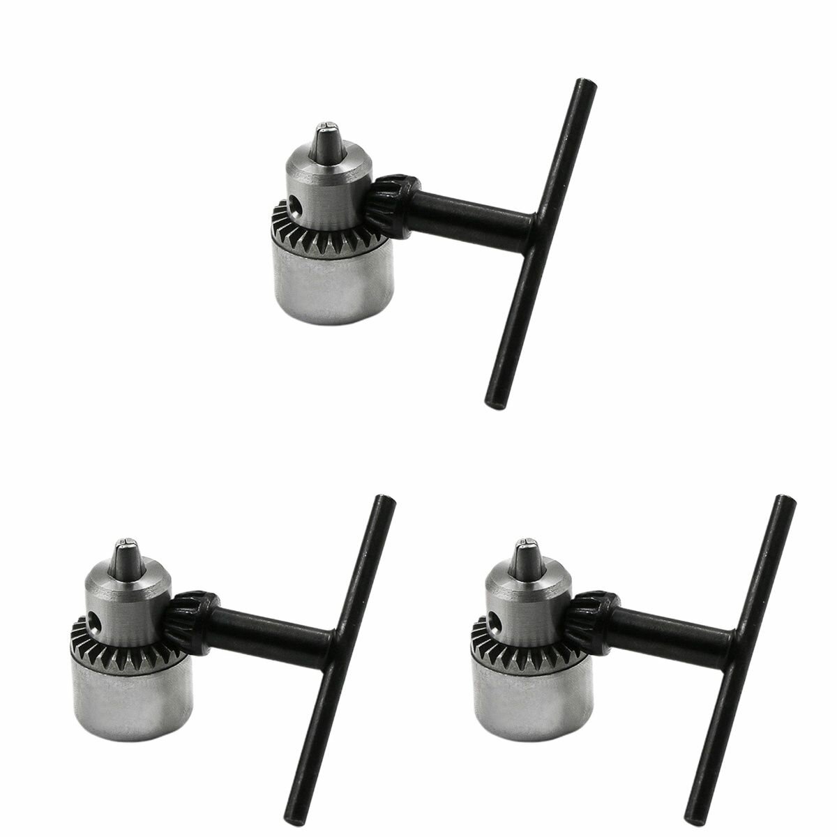 Миниатюрный патрон для сверл 0.3-4 мм серебристый, для ручного электроинструмента и мелких работ, 6 шт