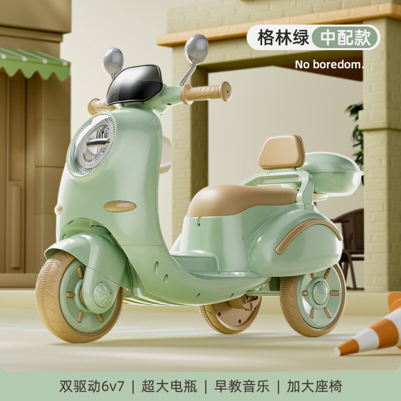 Новая модель детского электрического трехколесного мотоцикла-игрушки для мальчиков и девочек, электромобиль с возможностью катания и зарядки.