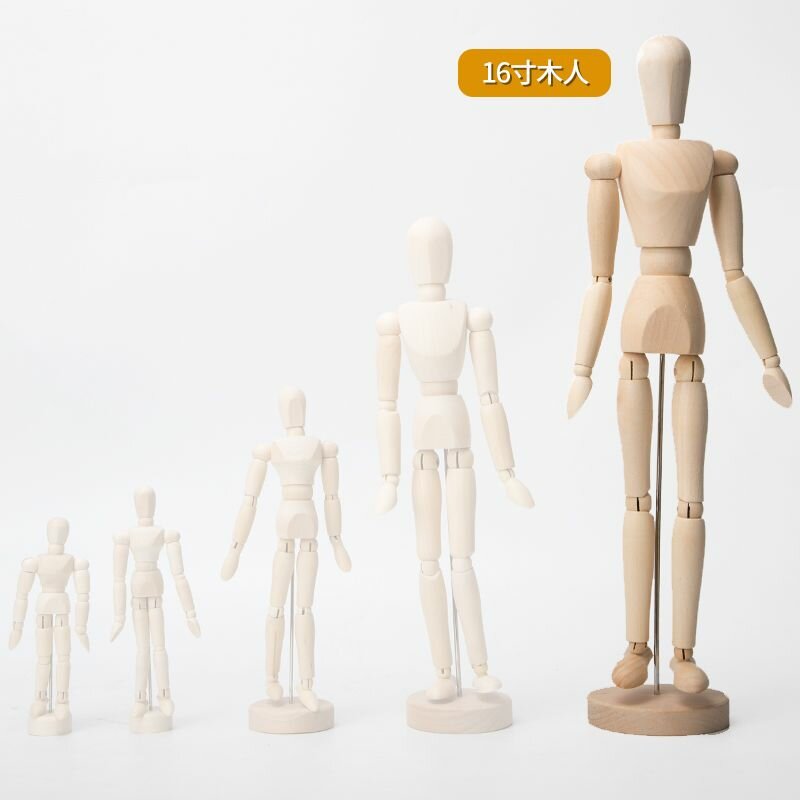 Карикатурный деревянный человек, суставная деревянная рука, модель для рисования, подвижная модель человека в стиле Ins