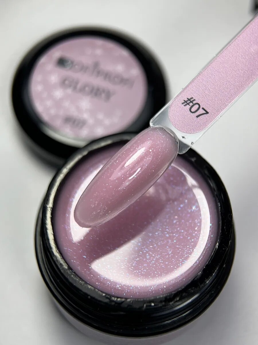 Гель камуфлирующий для ногтей с шиммером Glory Тон 07 Sofiprofi Camouflage Gel Glory, 15 мл