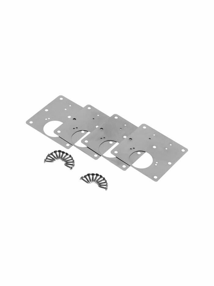 Ремкомплект для мебельной петли тундра, пластина 9×9 см, набор 4 шт.