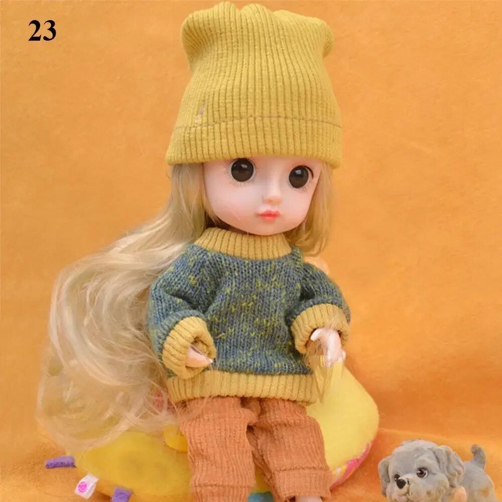 16 см одежда для шарнирной куклы, костюм, высококачественное платье, можно одевать, модная одежда для куклы, костюм с юбкой, лучший подарок для детей, игрушки для девочек своими руками