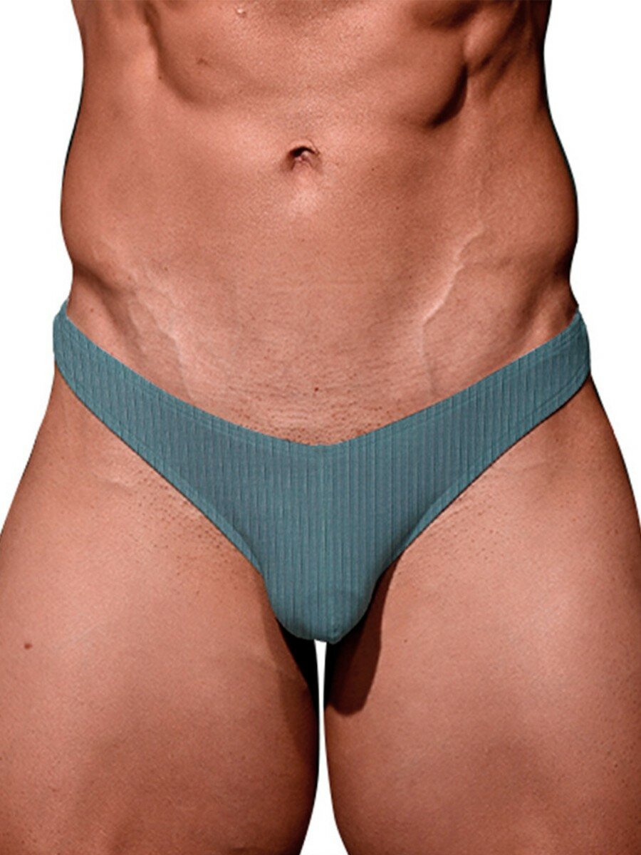 Мужские трусы стринги голубые ADANNU AN7117-17 хлопок/спандекс XL (50)