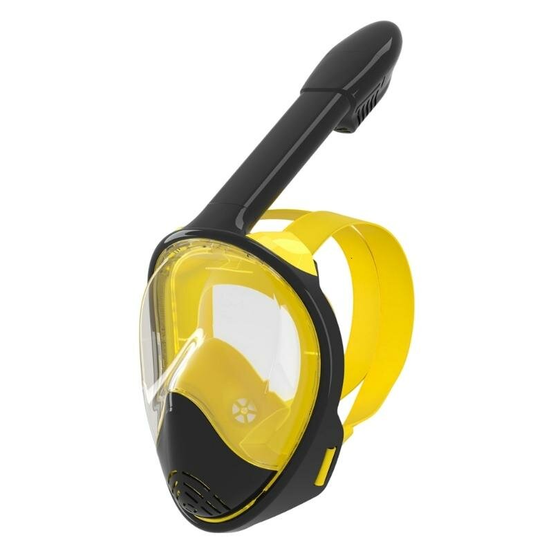 Детская складная маска для плавания, Черный и желтый - L/XL