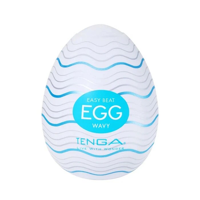 Мастурбатор-яйцо "Tenga Egg V Wavy"с рельефом из фигурных волн