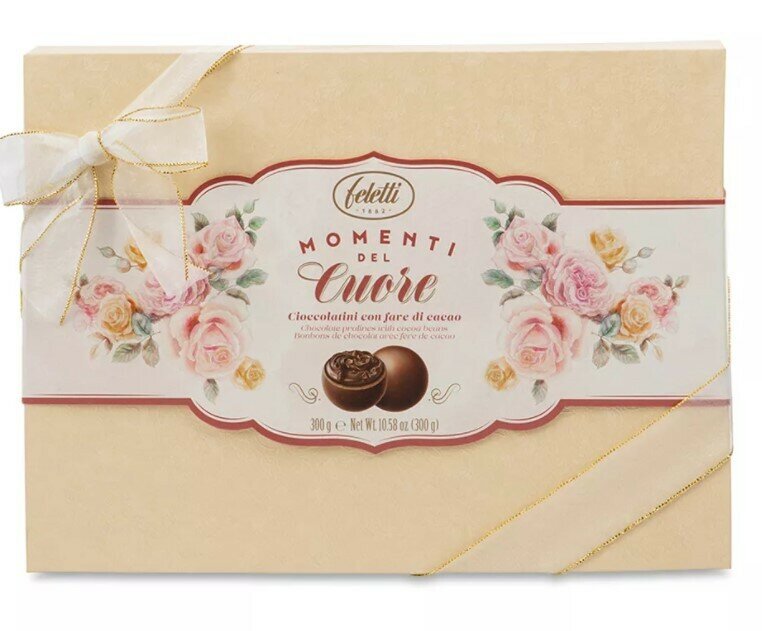 Конфеты FELETTI "Lisette" из молочного шоколада с какао-бобами 300г