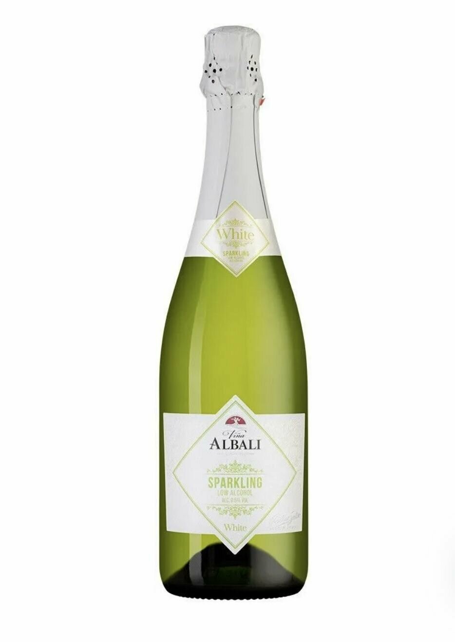 Вино безалк. VINA ALBALI Sparkling White белое сухое /стекло/ 0,75л