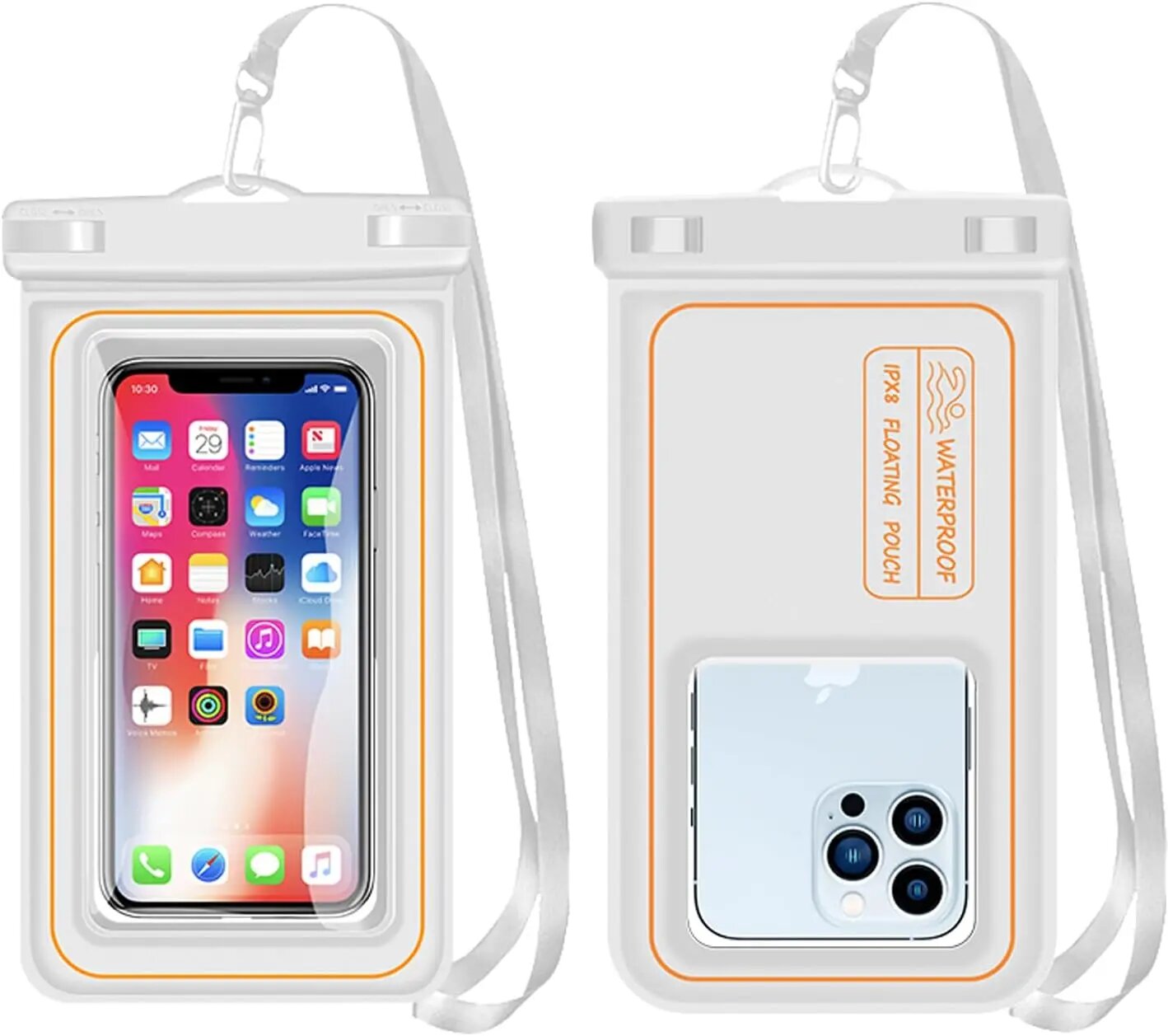Плавающий водонепроницаемый чехол для телефона, водонепроницаемый чехол для White Orange line, 5 PCS