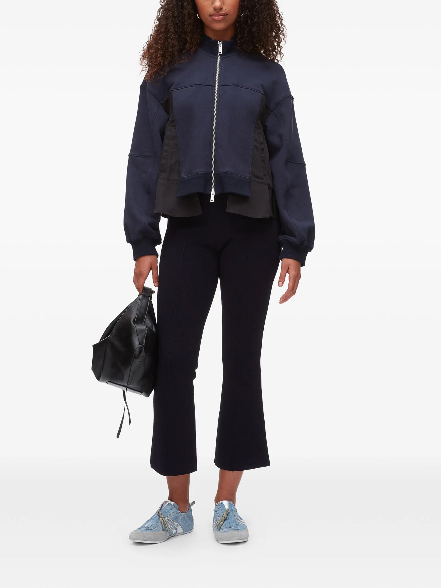 Куртка 3.1 Phillip Lim Panelled zip-up jacket, размер S, blue — фото 1