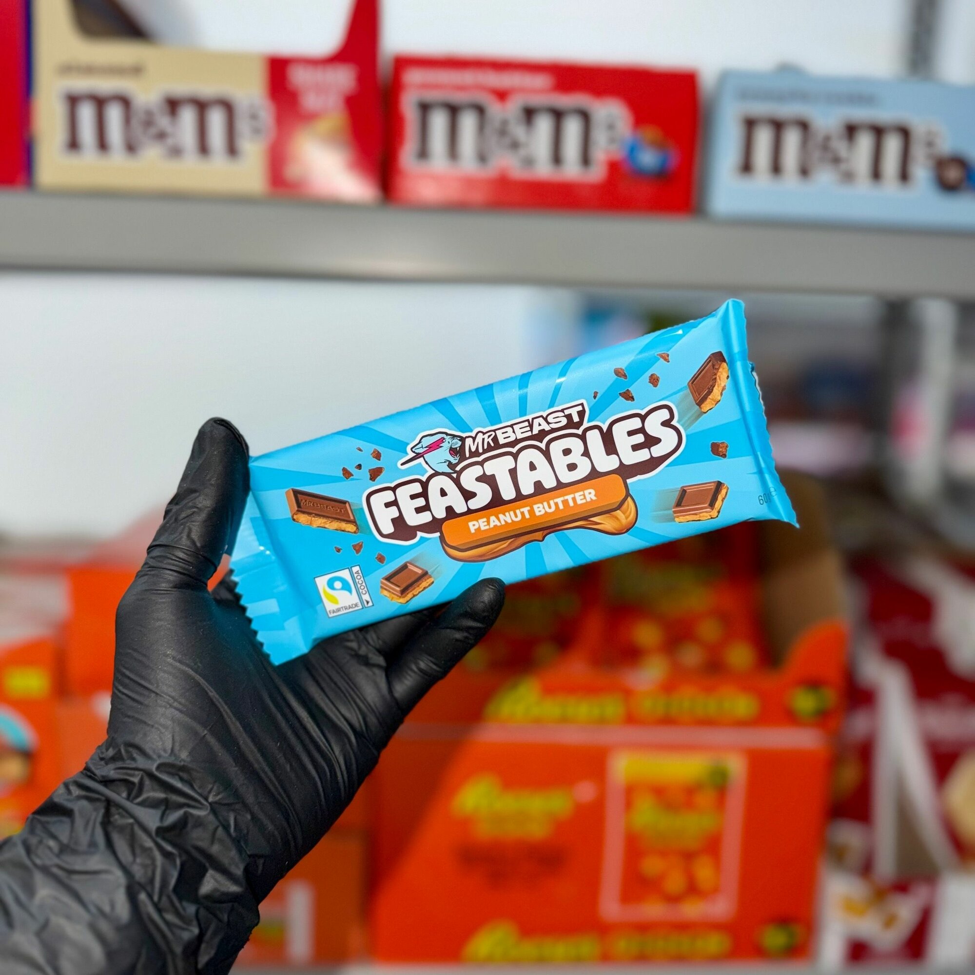 Молочный шоколад Mr.Beast Feastables peanut butter/Фестейблс Мистер Бист со вкусом арахиса 60 гр.