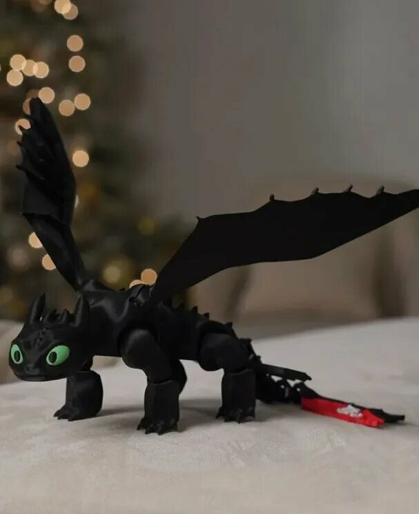 Беззубик / Ночная Фурия / Дракон 3D Подвижный