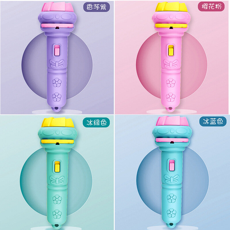 Ночной рынок, популярный мультяшный проекционный фонарик, уличный ларек, бестселлер, детская образовательная игрушка, 32 изображения, светящийся разноцветный фонарик