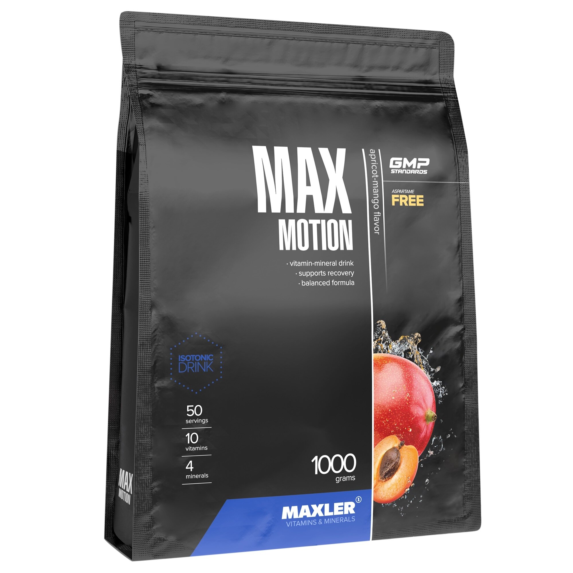 Изотоник порошок Витаминно-минеральный комплекс Max Motion 1000 гр. (Maxler) Абрикос-манго
