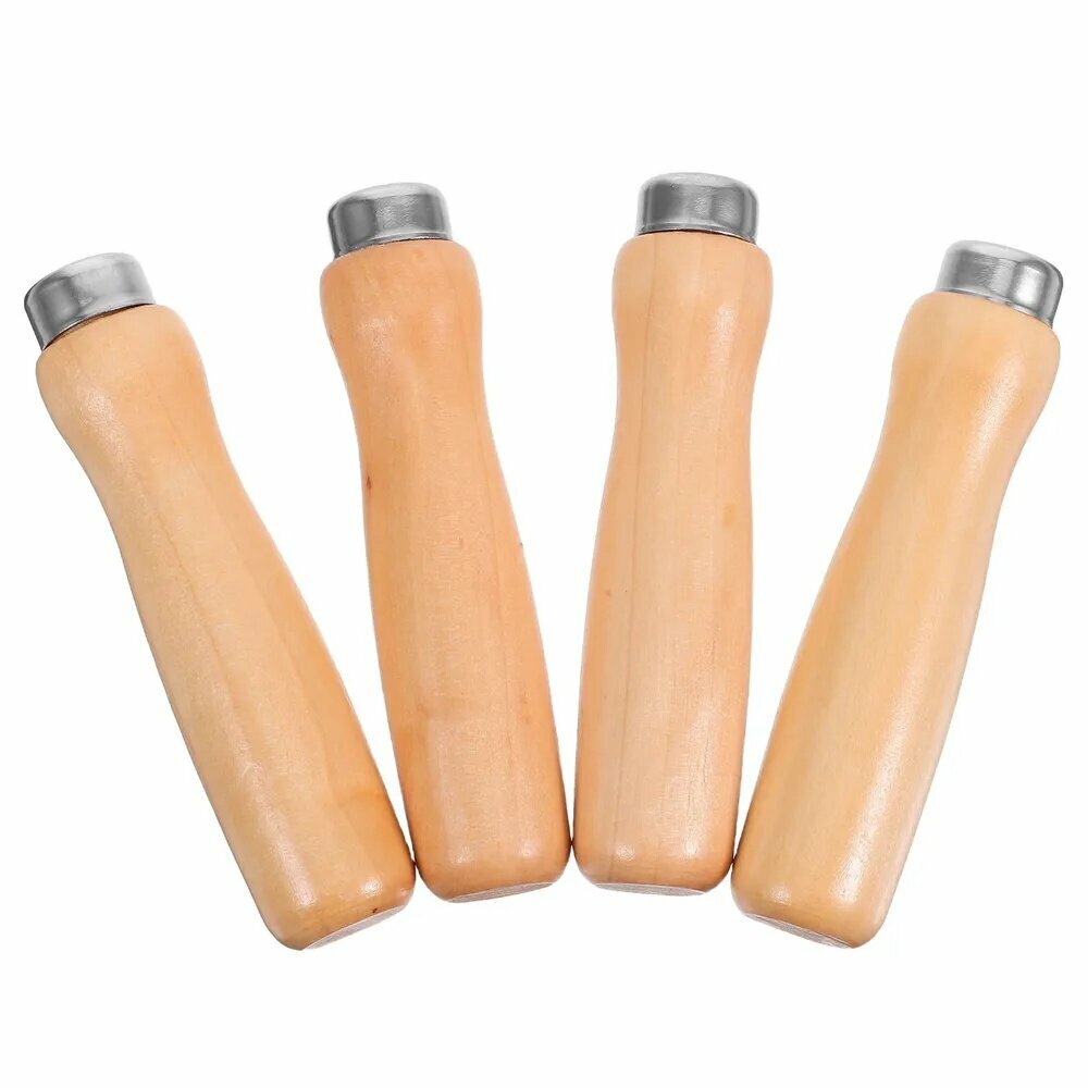 Набор Ручек Для Напильников Из Дерева, Прочный Конструкт, Комфортное Удержание, 4 Шт