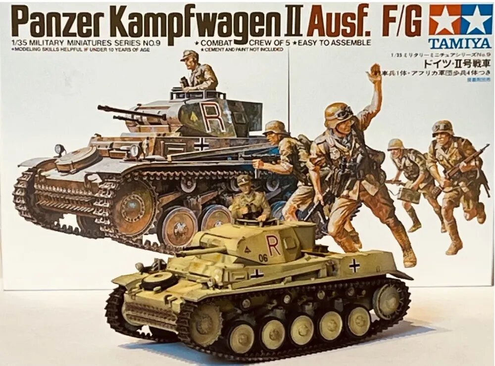 Tamiya 35009 1/35 Panzerkampfwagen II Ausf. F/G Сборная модель танка