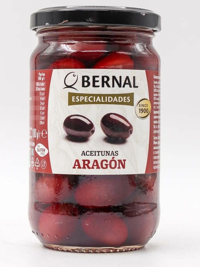 Оливки арагон (ARAGON), с косточками, в стеклянной банке, 300г