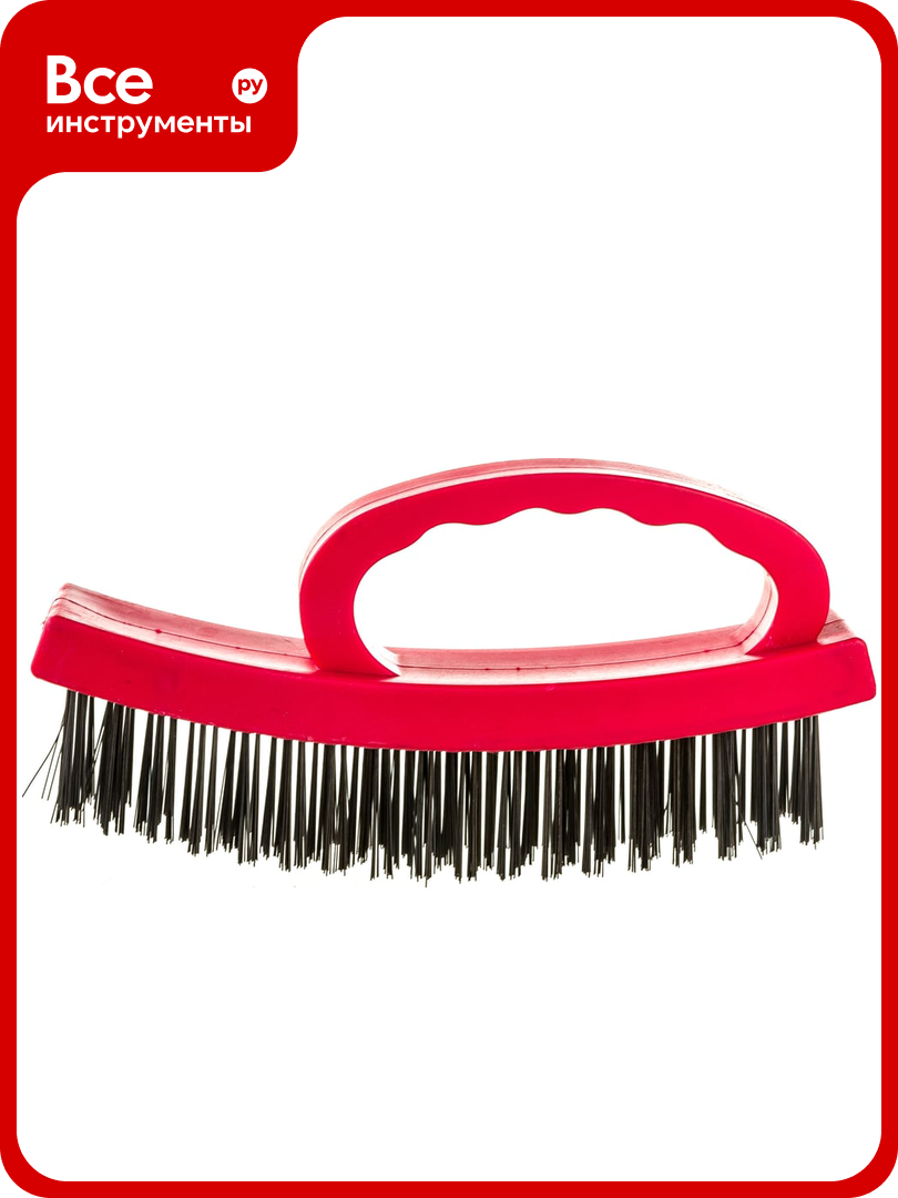 Зачистная четырехрядная, плоская, пластиковая щетка с рукояткой MATRIX 74818