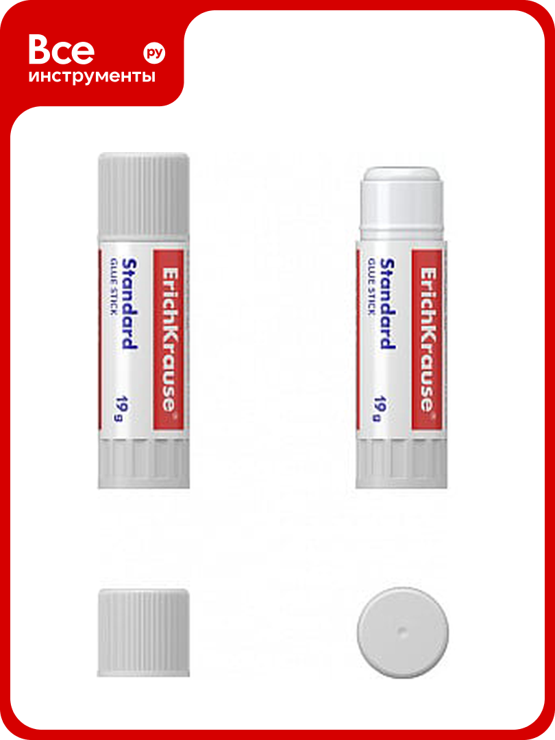 Клей-карандаш ErichKrause Standard, 19 г 48032