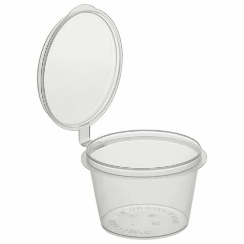 1920 шт. Соусник одноразовый 30 мл, Стандарт, с верхней крышкой, прозрачный, взлп, 1235П