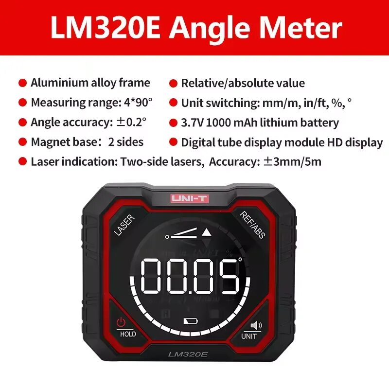 UNI-T LM320D LM320E LM320F Лазерный инклинометр LM320E 2 laser