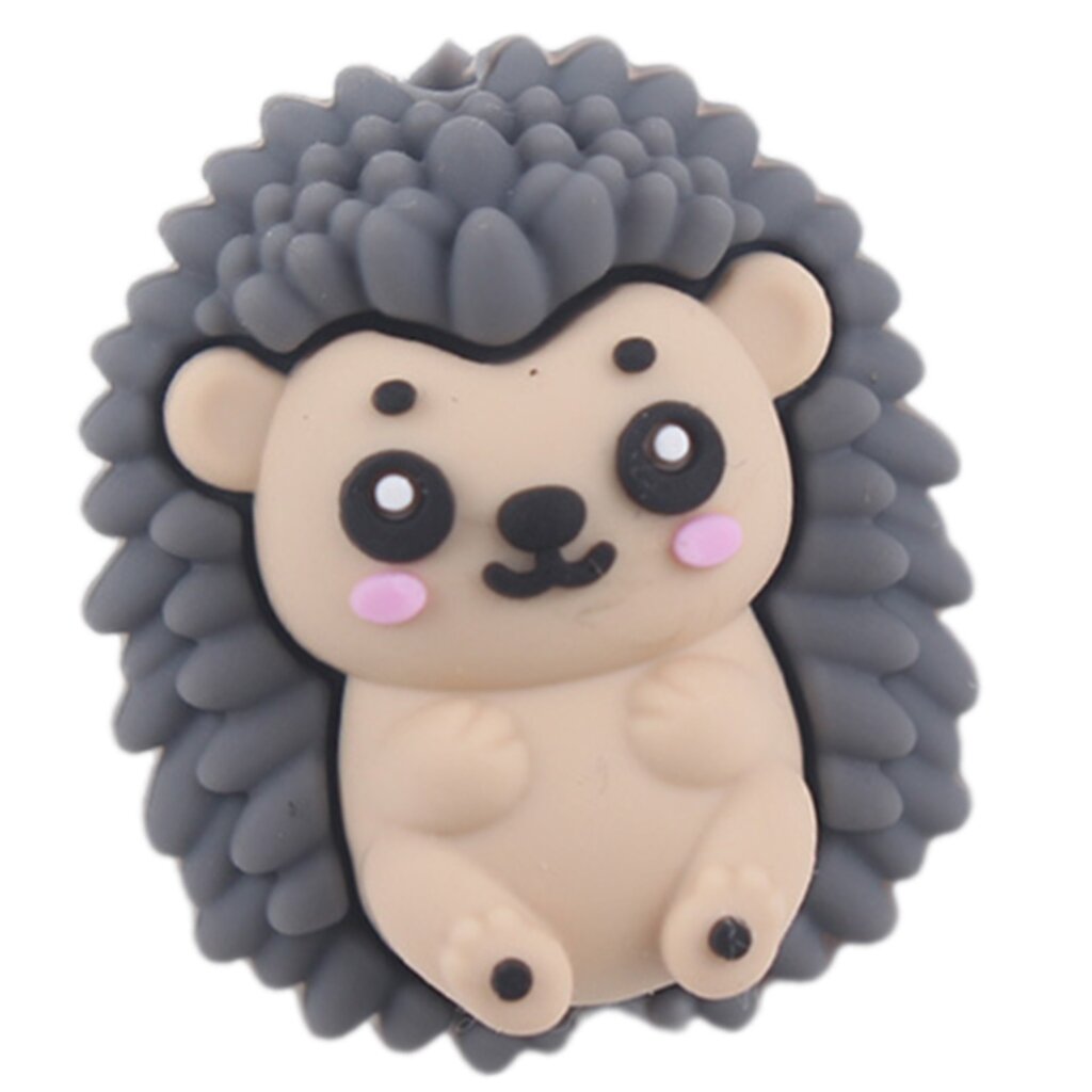 Силиконовые Рассыпчатые Бусины DIY Hedgehog Силиконовые Бусины-Серый