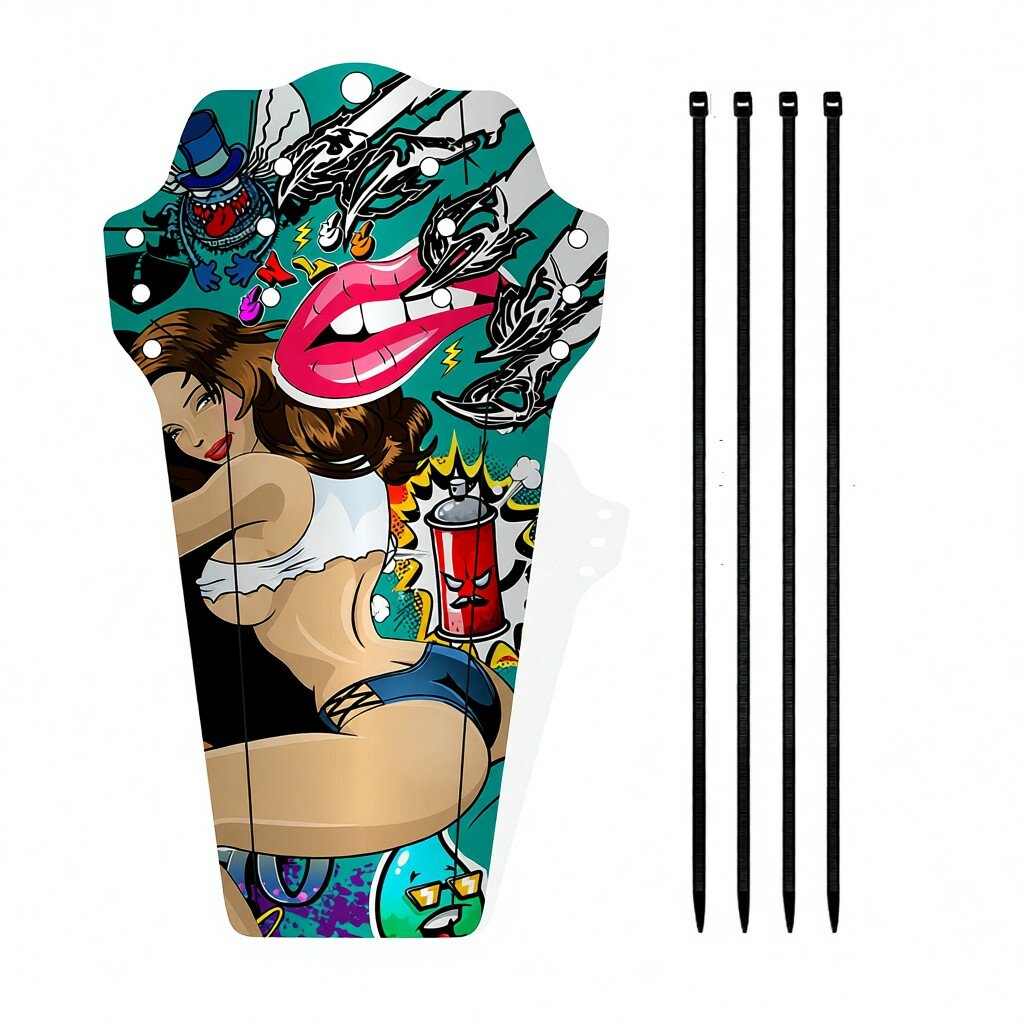 Набор покрышек для велосипеда горный дорожный велосипед защита от грязи передняя и задняя крышка от грязи пластина для велосипеда в дождь с фиксирующими ремнями аксессуары для велосипеда модель A/B/C/D/E/F//7pcs set размер 272*156мм вес 38г материал PP5