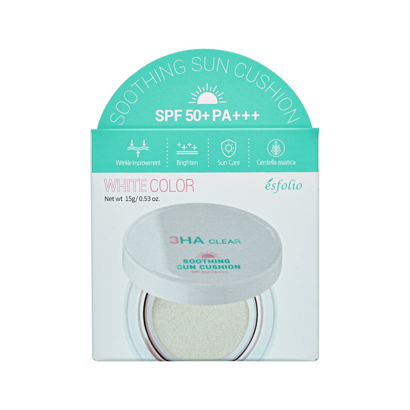 Кушон для лица ESFOLIO солнцезащитный выравнивающий тон кожи SPF-50+ PA+++ 15 г