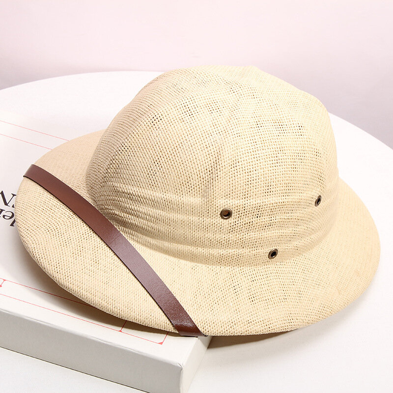 DIY Соломенная Шлем Защита Солнца Солома