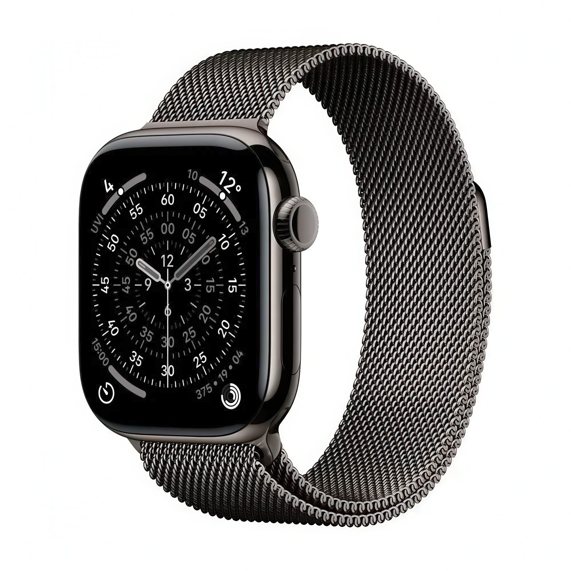 Apple Watch S11 46mm Slate Titanium Case with Slate Milanese Loop S/M