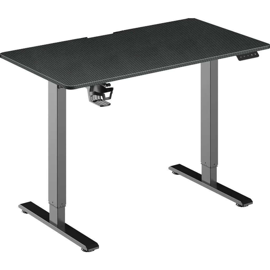 Стол игровой Defender Electric, ЛДСП, черный