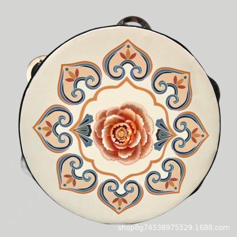 Тамбурин 6inch 7inch 8inch Детский профессиональный ударный инструмент Синьцзян Уйгурский ручной барабан Тамбурин для танцев и экзаменов