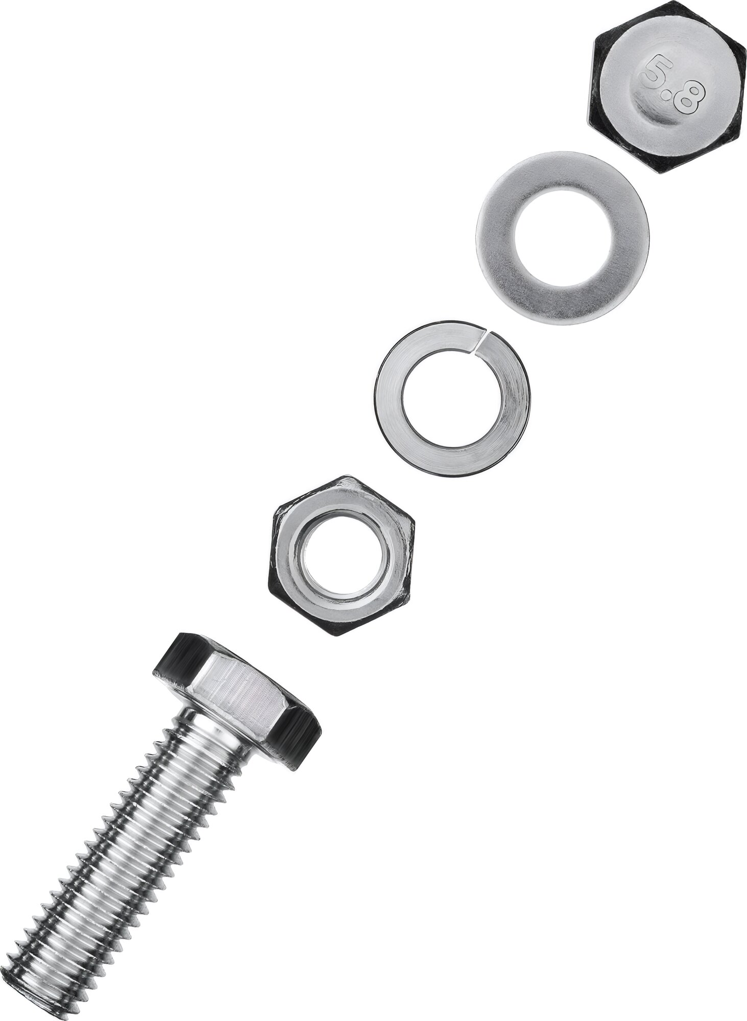 Болт с гайкой и шайбами ЗУБР 303436-08-020