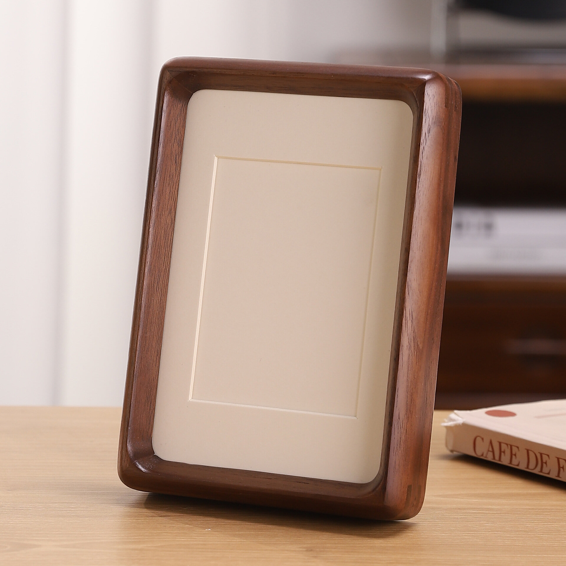 Рамка для фотографий из массива дерева с пазами и шипами, закругленными углами, черный орех, 678inch фото, креативная рамка, DIY, памятная подставка для детей, настенное крепление A3