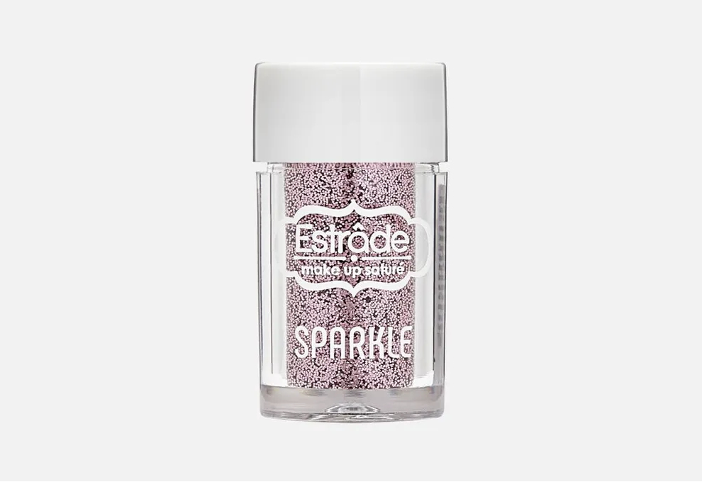 Глиттер Estrade Sparkle, рассыпчатый, финиш шиммер, тон 52 , розовый
