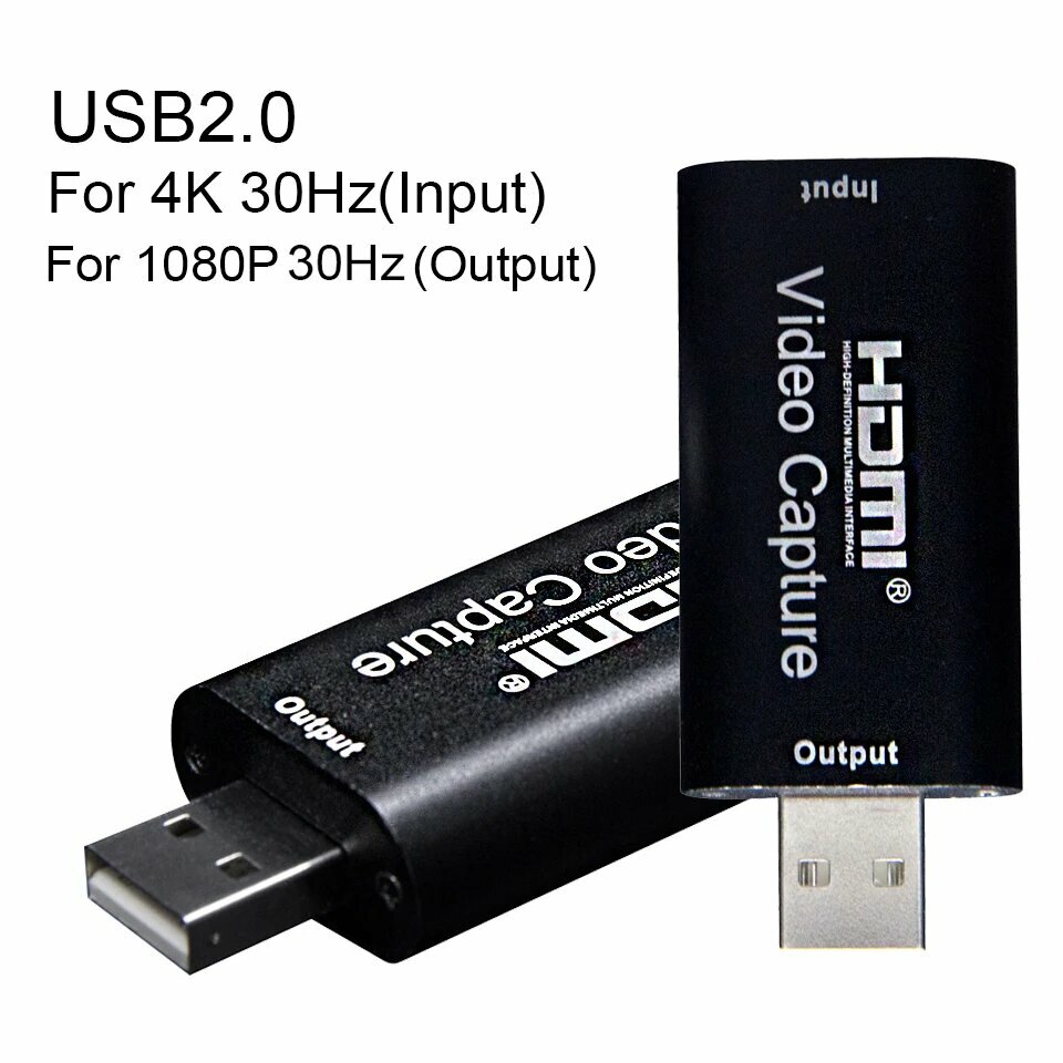 Видеозахват HDMI USB2.0 4K 30Hz, 1080P 30Hz
