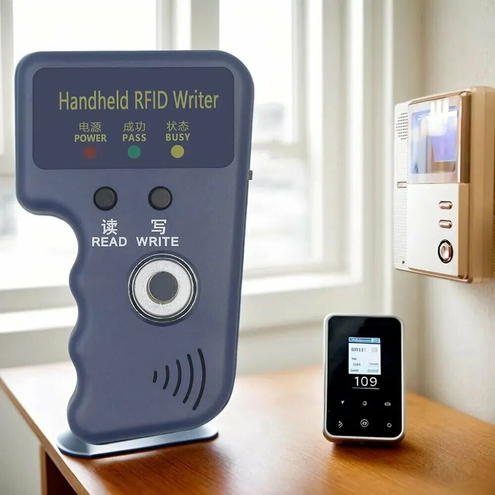 Считыватель карт контроля доступа, портативный RFID, частота 125 кГц, совместимый с различными чипами, практичный и долговечный