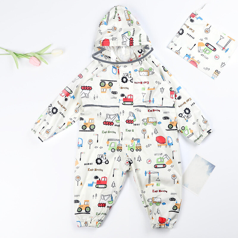 Детский дождевик-комбинезон для детского сада, легкий, с капюшоном, водонепроницаемый, для мальчиков и девочек, легкие водонепроницаемые штаны