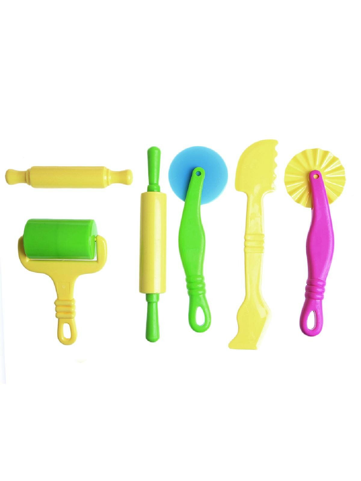 Набор из 6 частей, поделки из цветной глины (разные цвета)