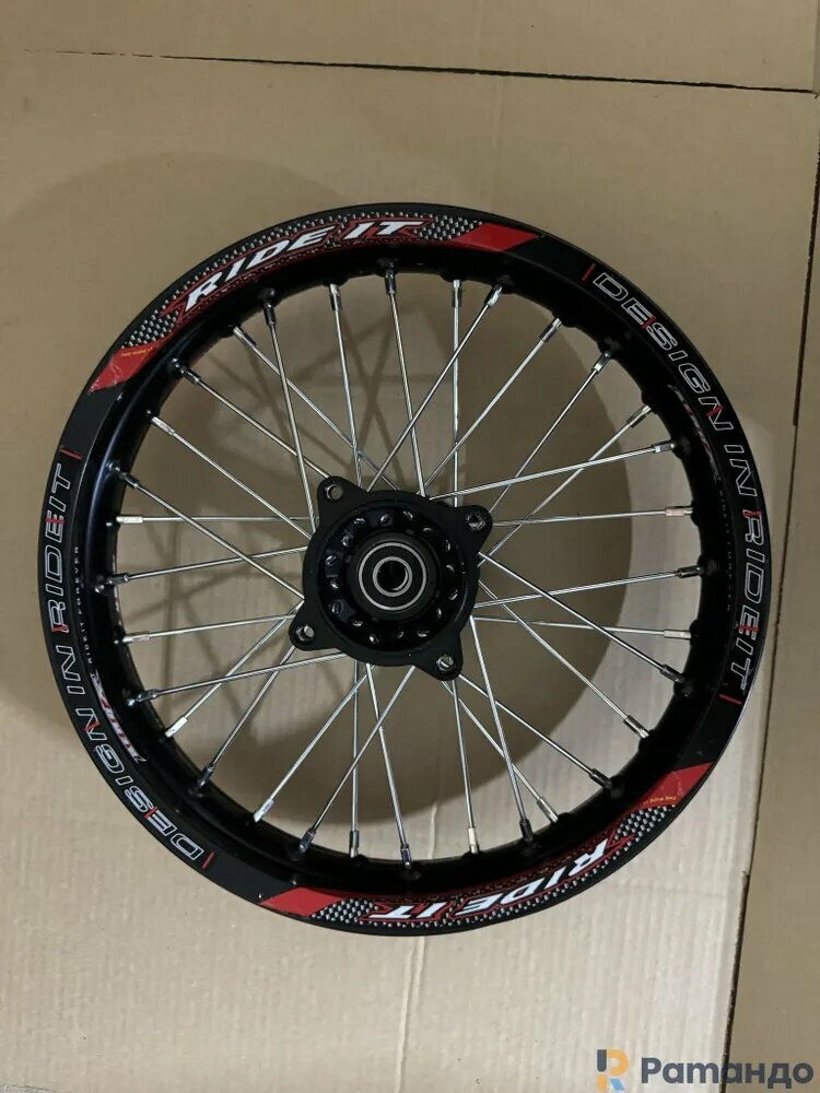 Обод (диск) для питбайка 14" (1,85-R14 d-15mm) задний, алюминий